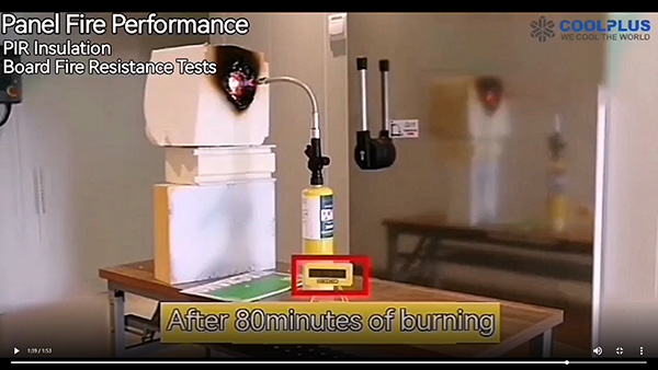 Video: PIR PUR Foamed Cold Room Panel Fire Resistance and Flammability Test